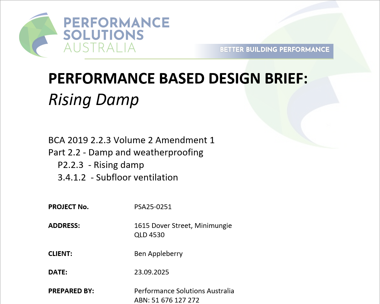 Performance Solutions Australia | NCC Compliance Experts